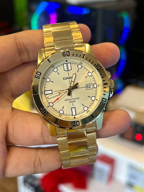 Casio Analog Gold Stainless Steel Mens Watch Mtp Vd01g 9e Legit Casio Analog Stainless Steel