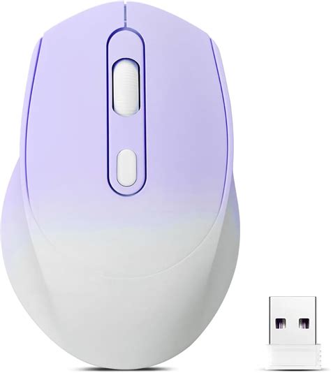 Wireless Gradient Color Bluetooth Mouse Dual Mode Rechargeable Silent Slim Laptop