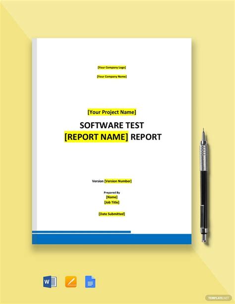 Editable Test Report Templates In Word To Download