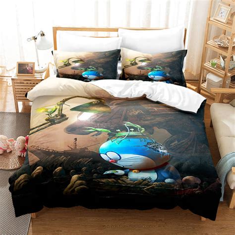 Doraemon Cosplay Bedding Set Quilt Cover Room Decoration Ebuycos