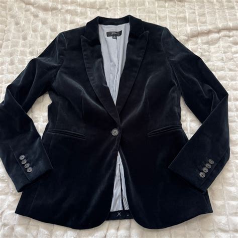 J Crew Jackets And Coats J Crew 4 Black Velvet Parke Velvet Blazer