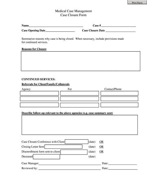 Case Closure Form Complete With Ease Airslate Signnow
