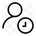 User Clock Icon Download In Line Style