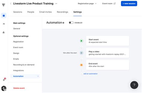 Event Automation Documentation Livestorm