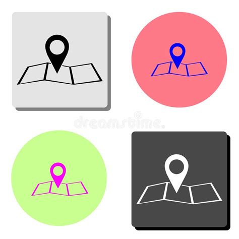 Map Pointer Flat Vector Icon Stock Illustration Illustration Of