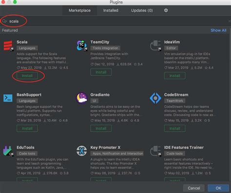 Scala Environment Setup Install Scala Plugin From Intellij 2019