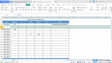 WPS Spreadsheet Basic Editing WPS Academy Free Office Courses