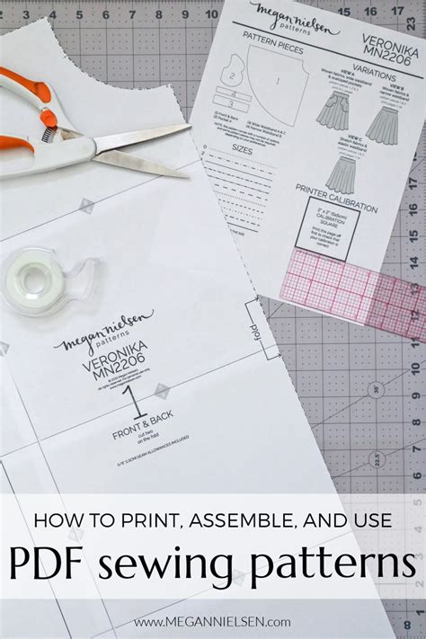 How To Print Use PDF Sewing Patterns Megan Nielsen Patterns Blog