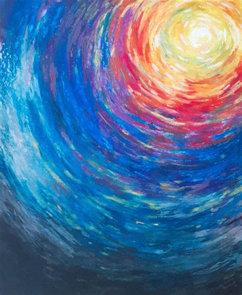 Oil Pastel Abstract Original Oil Pastel Colorful Art Colorful Oil Pastel Nature Art Wall