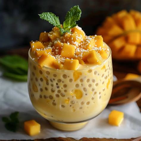 Mango Sago Creamy Asian Dessert With Tapioca Pearls My Homemade Recipe