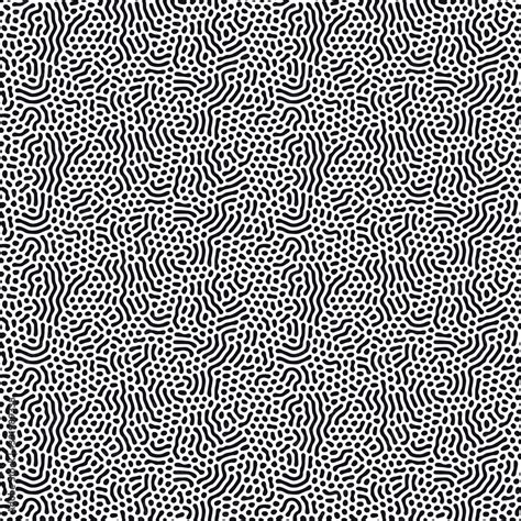 Organic Background With Rounded Lines Diffusion Reaction Seamless Pattern Linear Design With