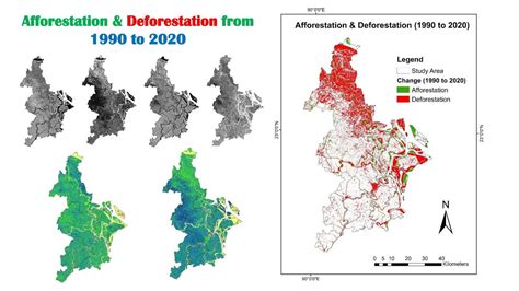 Deforestation And Afforestation Map From 1990 To 2020 Using Arcgis Youtube