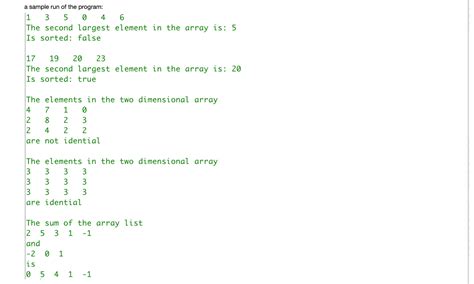 solved 1 a method that takes an array of integers returns