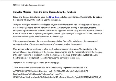 Solved Cse 110 Intro To Computer Science I Encrypted