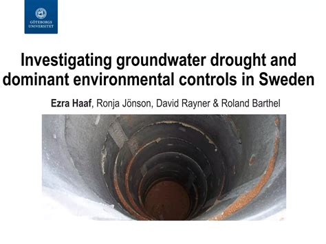 Predictability Of Groundwater Drought Severity In Sweden Ezra Haaf