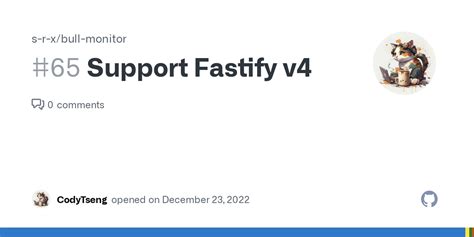 support fastify v4 · issue 65 · s r x bull monitor · github
