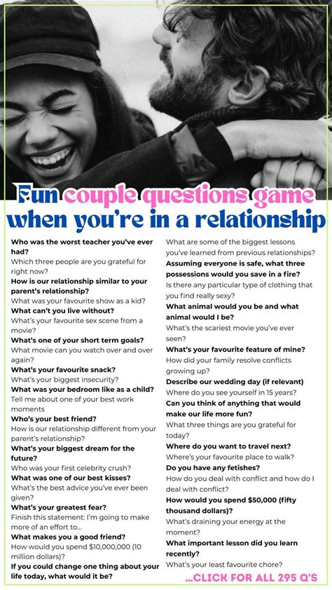 295 Fun Flirty And Deep Questions To Ask Your Partner Random Order Worksheets Library