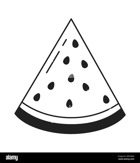 Watermelon Slice Monochrome Flat Vector Object Stock Vector Image And Art Alamy