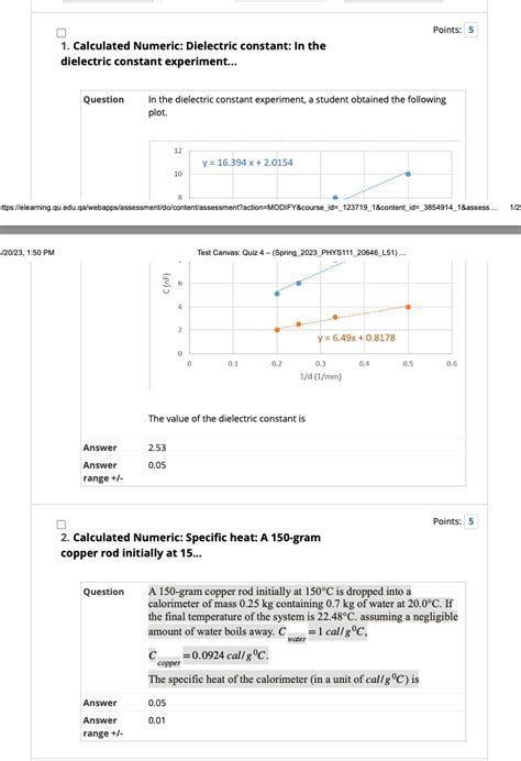 1 Calculated Numeric Dielectric Constant In The