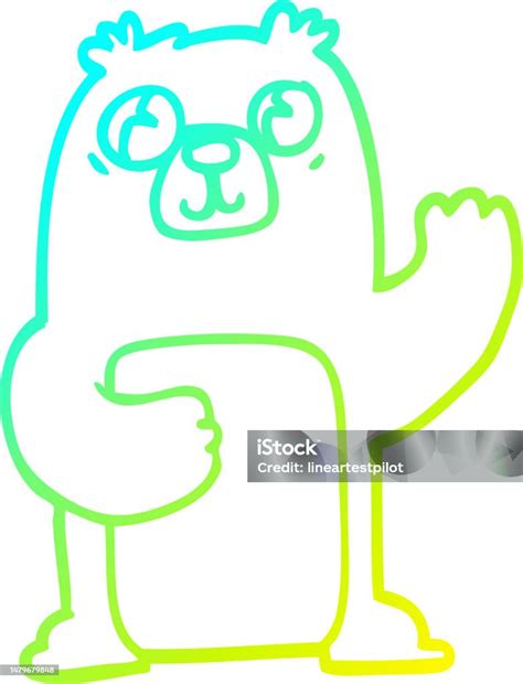 만화 넓은 눈 곰의 차가운 그라데이션 선 그리기 곰에 대한 스톡 벡터 아트 및 기타 이미지 곰 광대한 귀여운 Istock