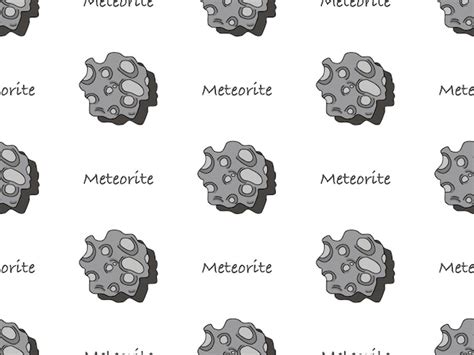 Premium Vector Meteorite Cartoon Character Seamless Pattern On White Background