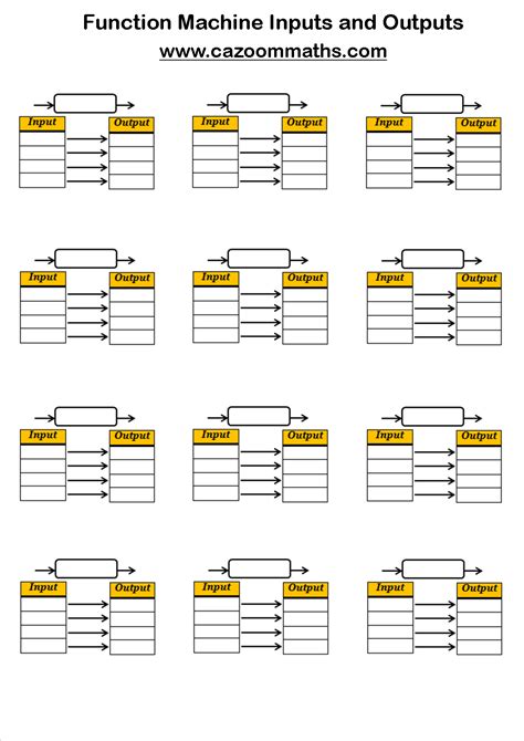 Input And Output Tables Worksheets 25 Printable Pdf Template
