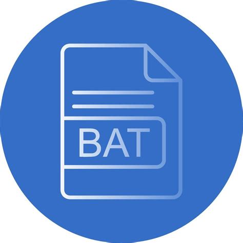 Bat File Format Flat Bubble Icon 44193688 Vector Art At Vecteezy