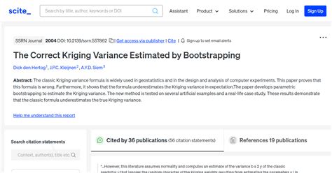 The Correct Kriging Variance Estimated By Bootstrapping