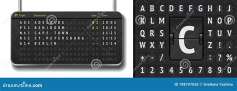 Analog Airport Board Countdown Timer Vector Vintage Flip Clock Time