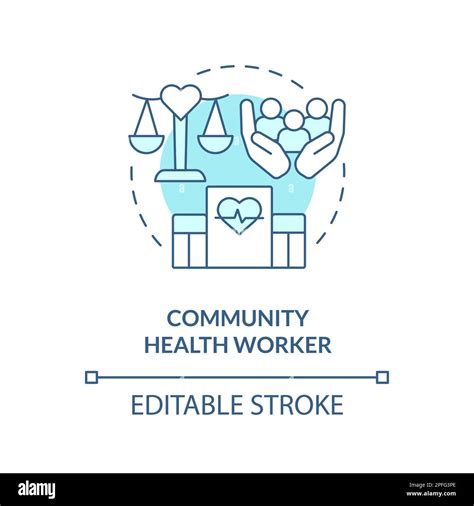 Community Health Worker Turquoise Concept Icon Stock Vector Image Art
