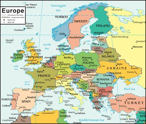 Europe Map And Satellite Image
