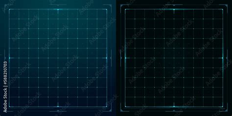 Hud Grid Tech Interface Futuristic Data Screen Dashboard Vector