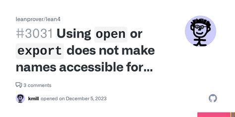 Using `open` Or `export` Does Not Make Names Accessible For Extended Field Notation Dot