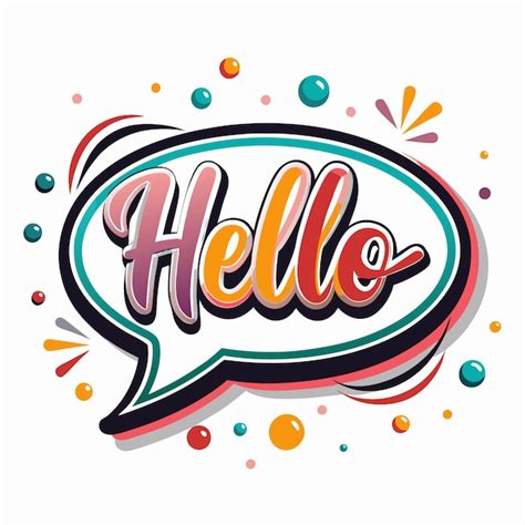 Lettering Hello Premium Ai Generated Vector