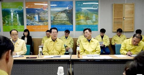 김영록 지사 가뭄 관련 장성호 현장 방문