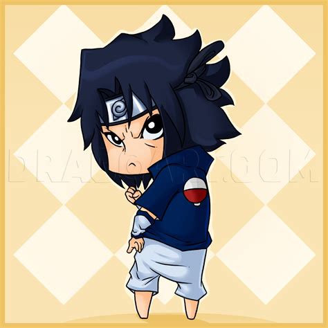 How To Draw Chibi Sasuke Step By Step Drawing Guide By Dawn Dragoart