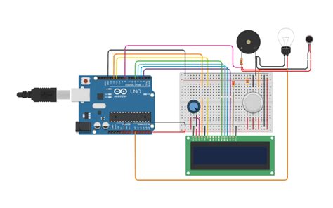 Circuit Design Air Pollution Monitoring System Iot Tinkercad
