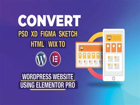 xd figma psd html wix to wordpress website by elementor pro upwork