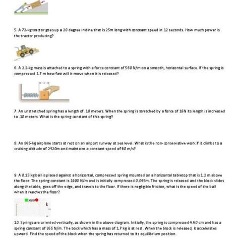 Physics Energy And Work Chapter Review Classful