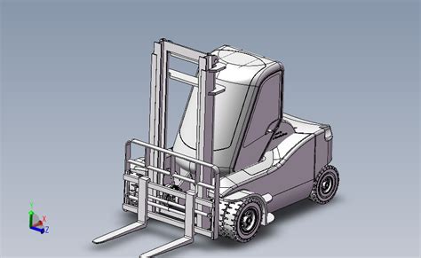 B04 叉车3d图纸 Solidworks 2018 模型图纸免费下载 懒石网