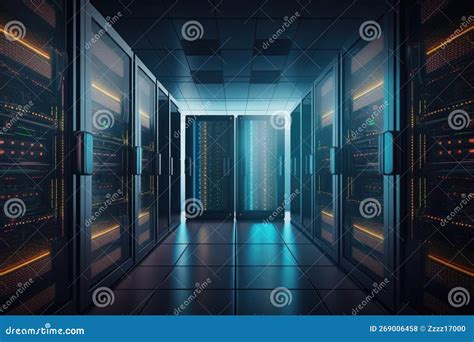 The Secure Server Rack The Heart Of Network Security Generative Ai Royalty Free Stock Image