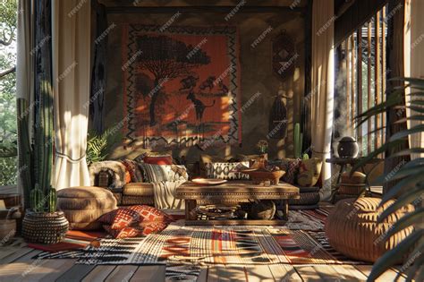 Premium Photo Contemporary African Safari Motifs Octane Render