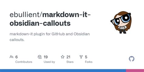 Github Ebullient Markdown It Obsidian Callouts Markdown It Plugin For Github And Obsidian