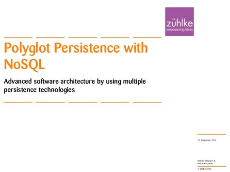 Nosql Search Roadshow Zurich 2013 Polyglot Persistence With No Sql