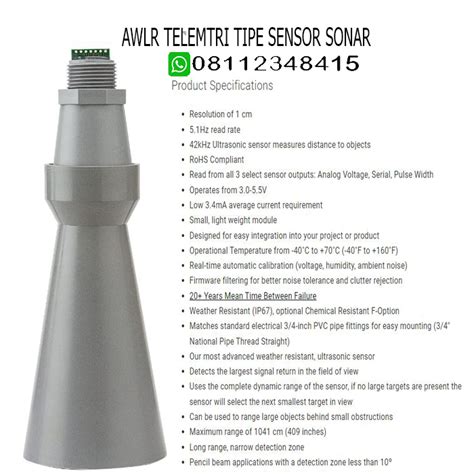 Awlr Telemetri Sensor Sonar Mitra Laser Jual Alat Survey Fiber Optik