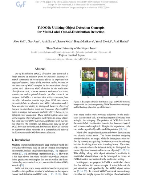 Zolfi Yolood Utilizing Object Detection Concepts For Multi Label Out Of