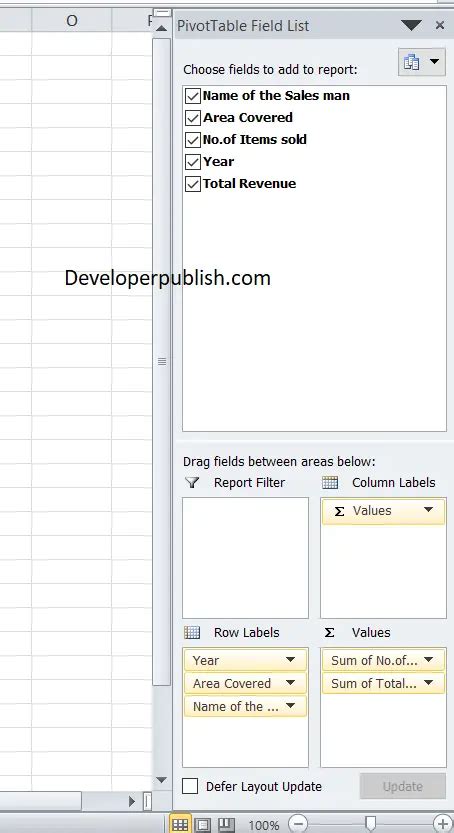 Nested Fields In Excel Pivottable Developer Publish