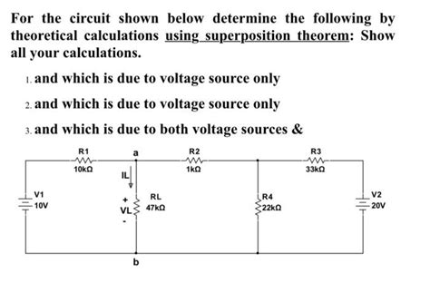 Solved For The Circuit Shown Below Determine The Following Chegg