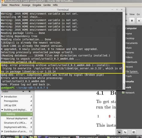 setup programming environment linux mint 64 cinammon urcap urcap development universal