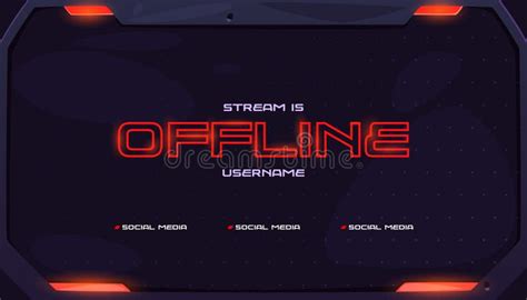 Offline Banner Stream Template Design Stock Illustration Illustration Of Media Screen 275984121